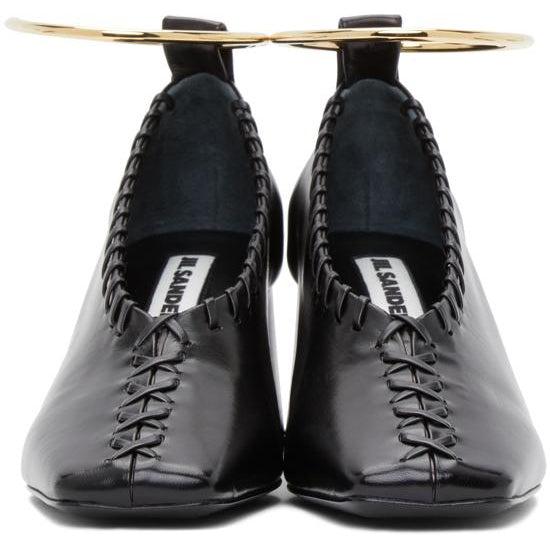 Jil Sander Black Whipstitch Anklet Pumps – BlackSkinny Jil Sander Black Whipstitch Anklet Pumps – BlackSkinny