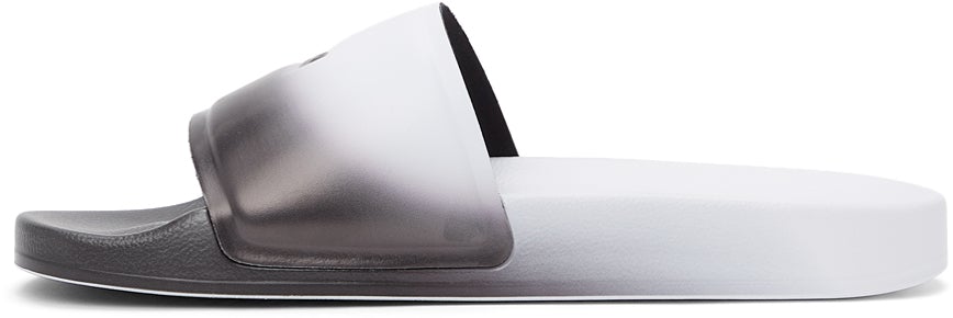 MSGM White Micro-Logo Pool Slides – BlackSkinny