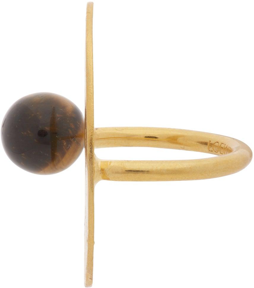 Loewe Gold Ellipse Ring – BlackSkinny