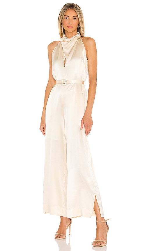 NICHOLAS Ashley Jumpsuit in Cream – BlackSkinny